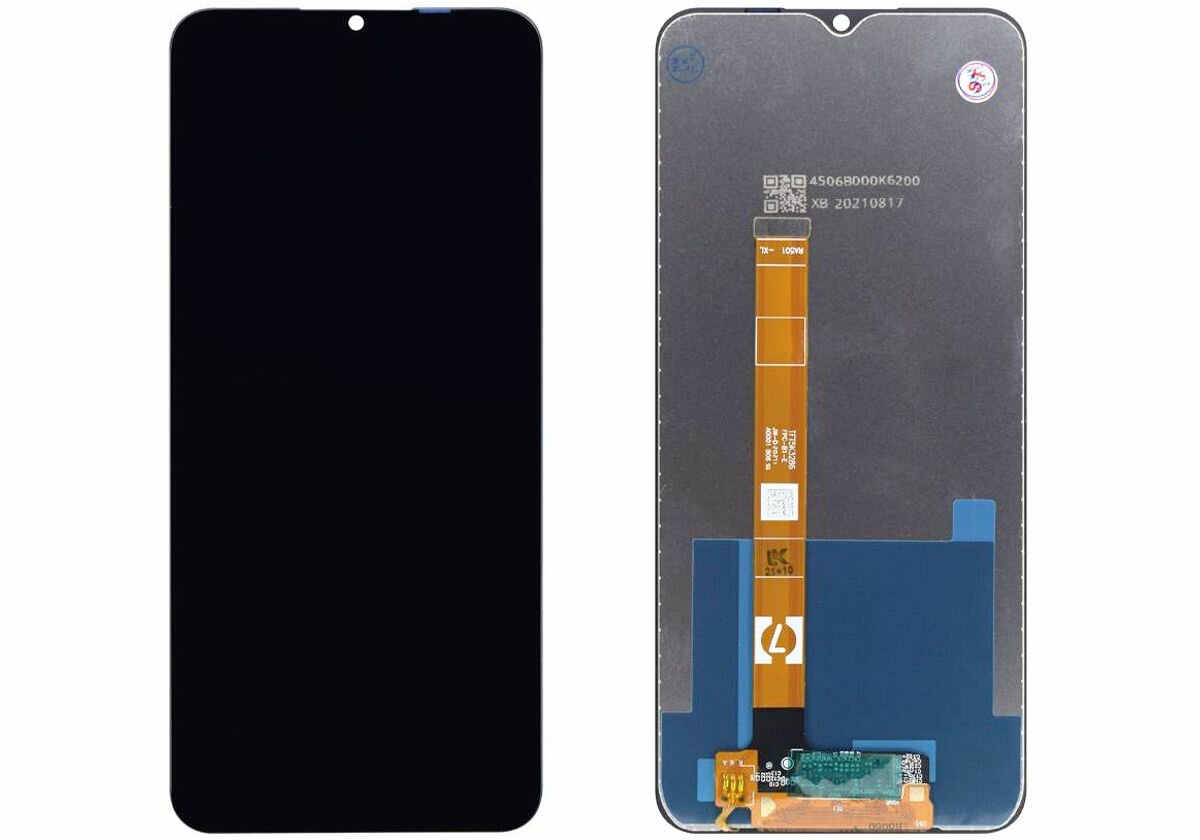 Дисплей для Realme C11, Realme C12, Realme C15, Realme V3, Narzo 20 Narzo 30A, Oppo A15/A15s +тачскрин (черный)