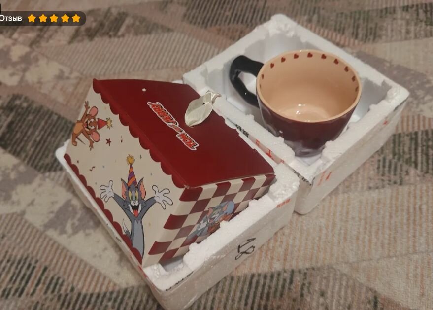 Кружка "Unmklov", детская, красная/белая, подарочная упаковка, 455 г — фото 1