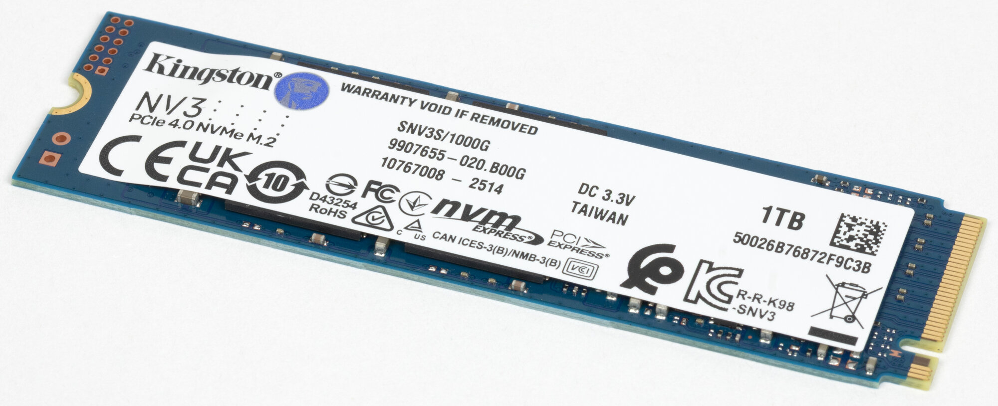 Kingston SSD 1Tb M.2 SNV3S/1000G PCIe 4.0