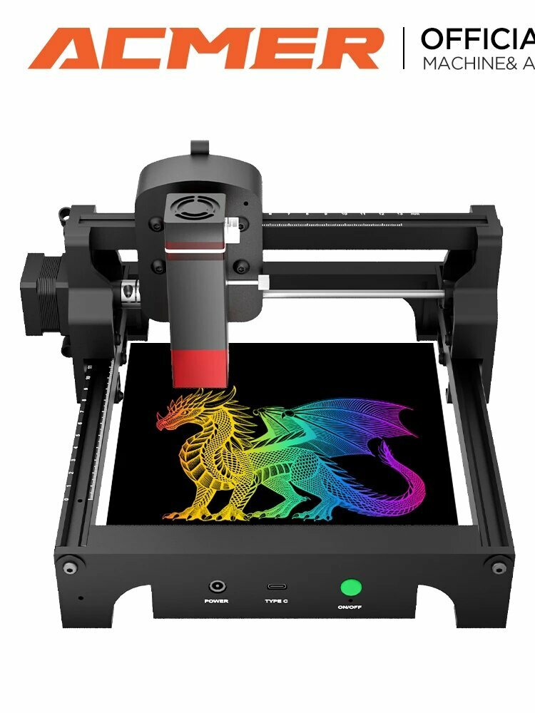ACMER S1 2.5W Портативный лазерный гравировщик CNC-машина для гравировки Лазерный резак для DIY Кличка для собаки Бумага Кожа Дерево Пластик