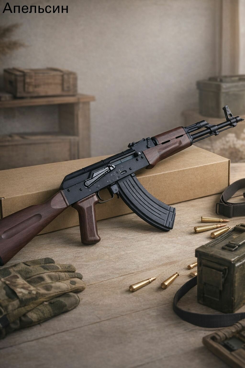 Игрушечный автомат AKM с орбизами, электрический, 7-8 мм