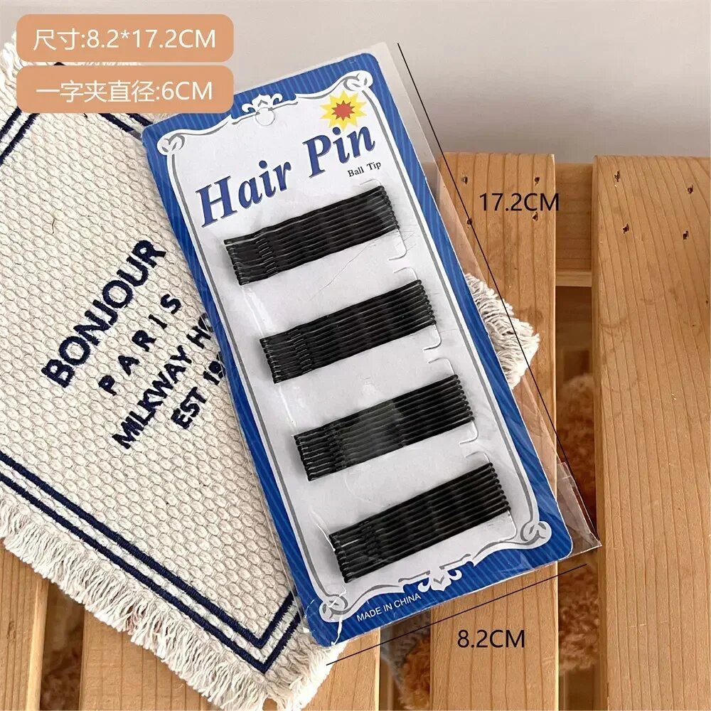 Металлические заколки для волос, черные, набор из 36 штук 36pcs-wave clips