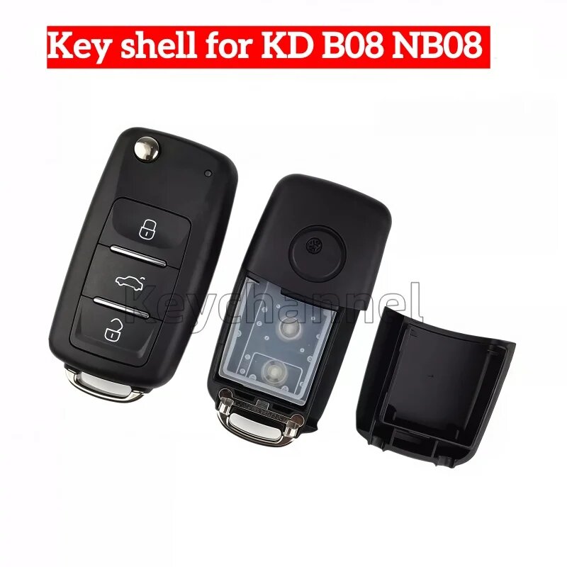 Универсальный корпус для автомобильного ключа KD B08 NB08, 3 кнопки, выкидной корпус для пульта дистанционного управления KEYDIY, без лезвия ключа, 1 шт.