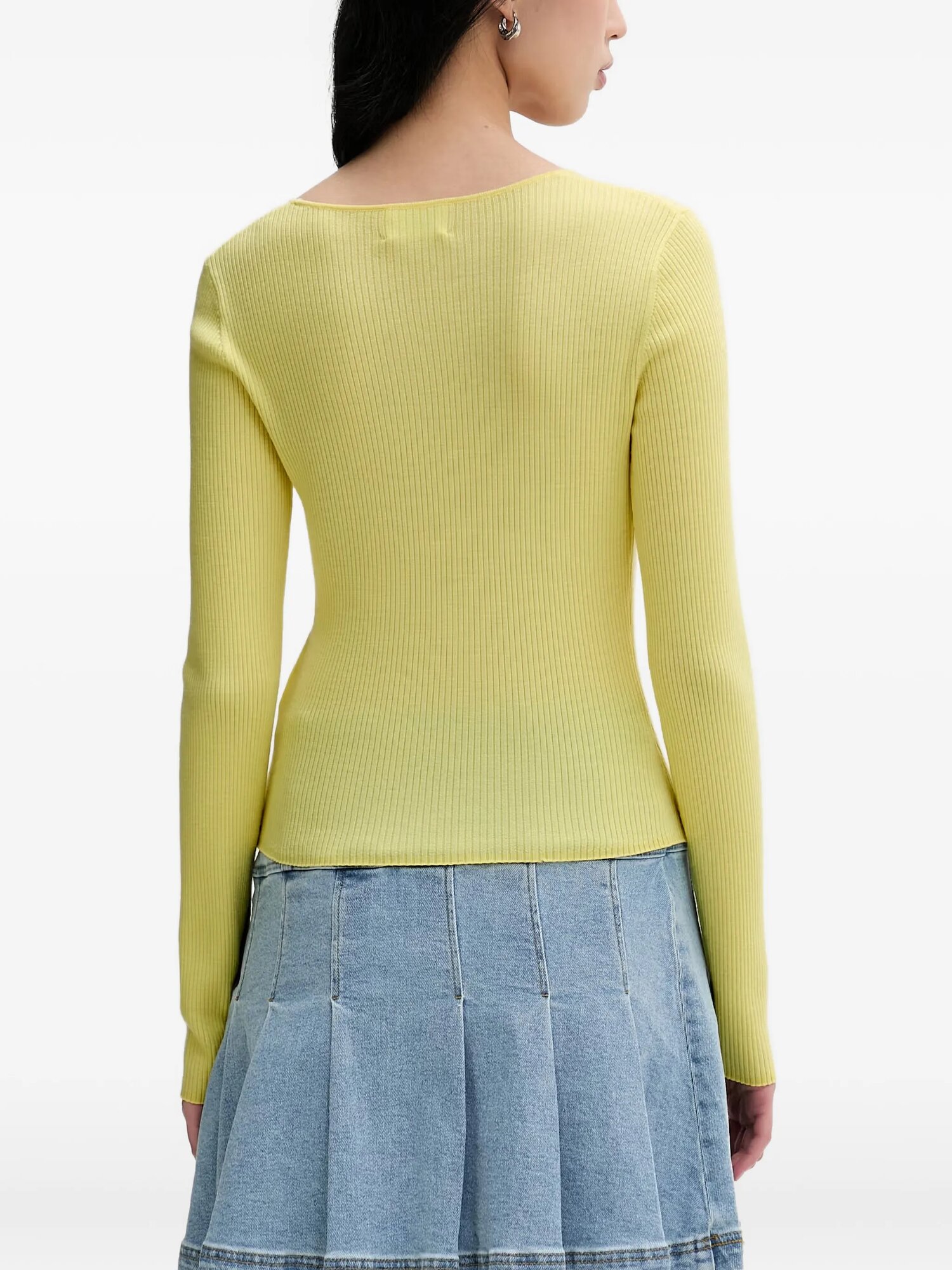 Кардиган FROM FUTURE Ribbed-knit cardigan, размер 44, ochre yellow — фото 1