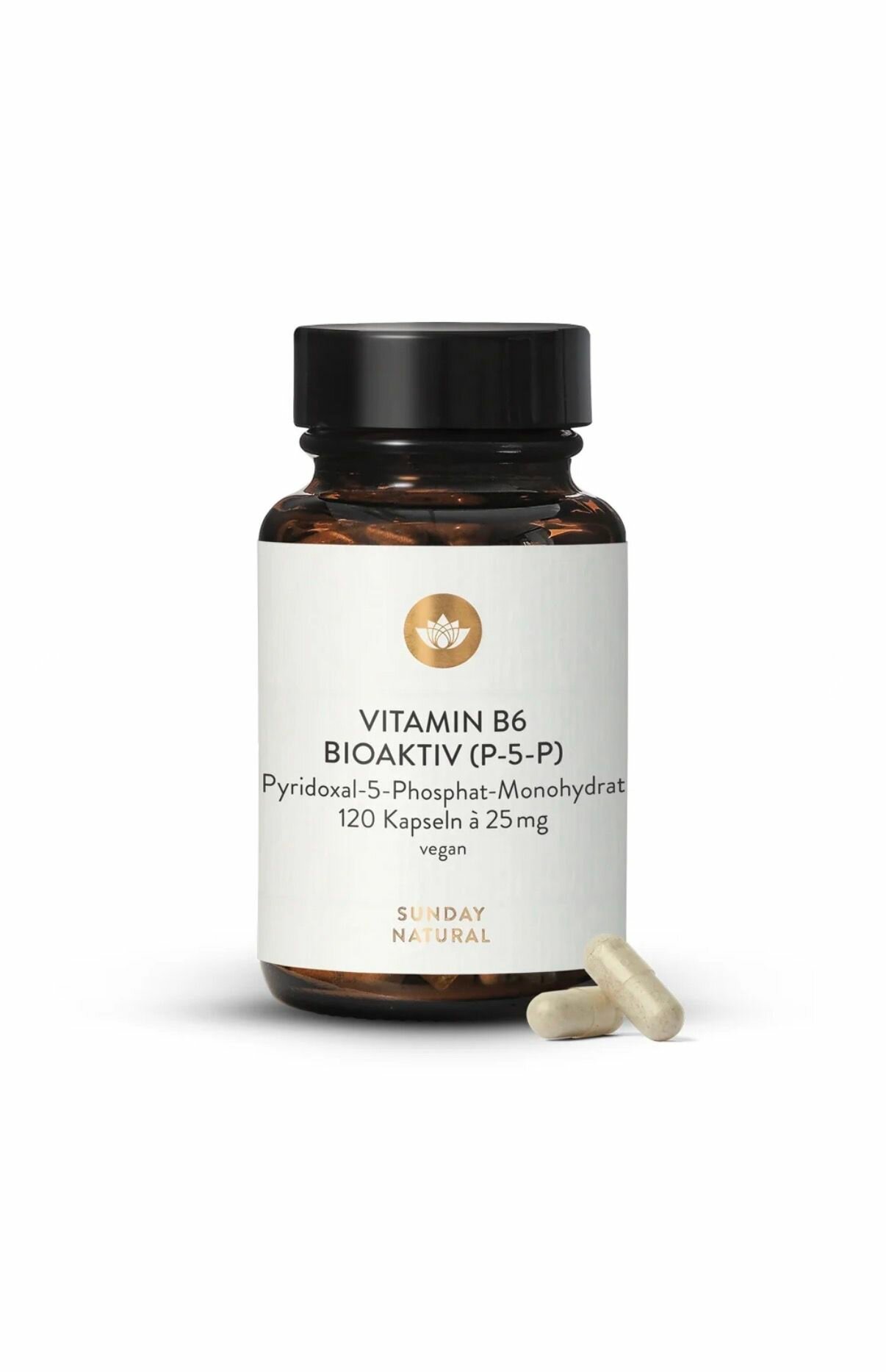 Sunday Natural, B6 Bioaktiv P-5-P, 25мг, 120 капсул