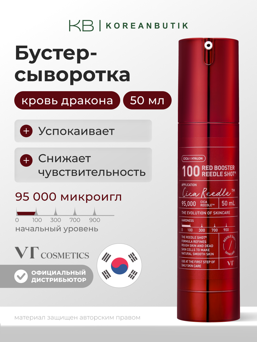 Бустер-сыворотка антиоксидантная с микроиглами | VT Cosmetics Red Booster Reedle Shot 100 50 ml