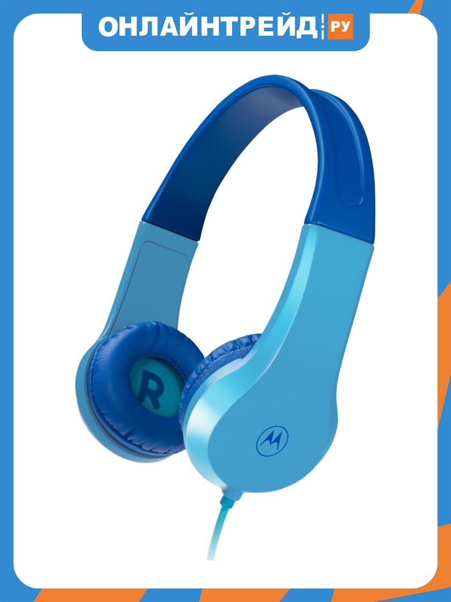 Наушники проводные Motorola Solutions Motorola Moto JR200, голубой