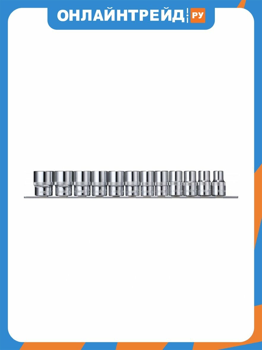 Набор торцевых головок 12-гранных Ombra 912312 1/2"DR 10-24 мм, 12 предметов
