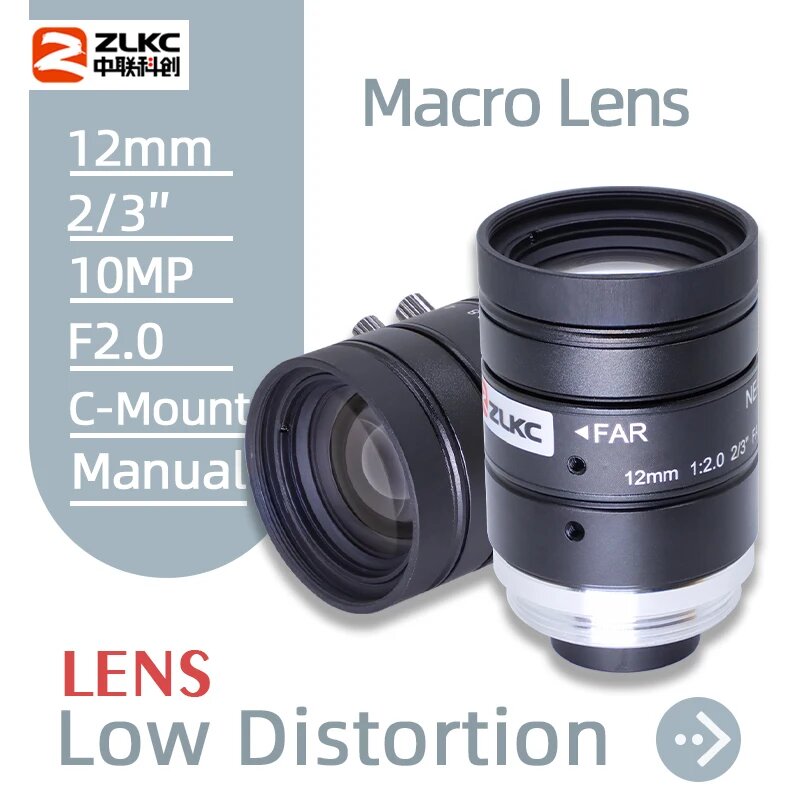 ZLKC LM1220MP10 10МП 12мм ручной макрообъектив
