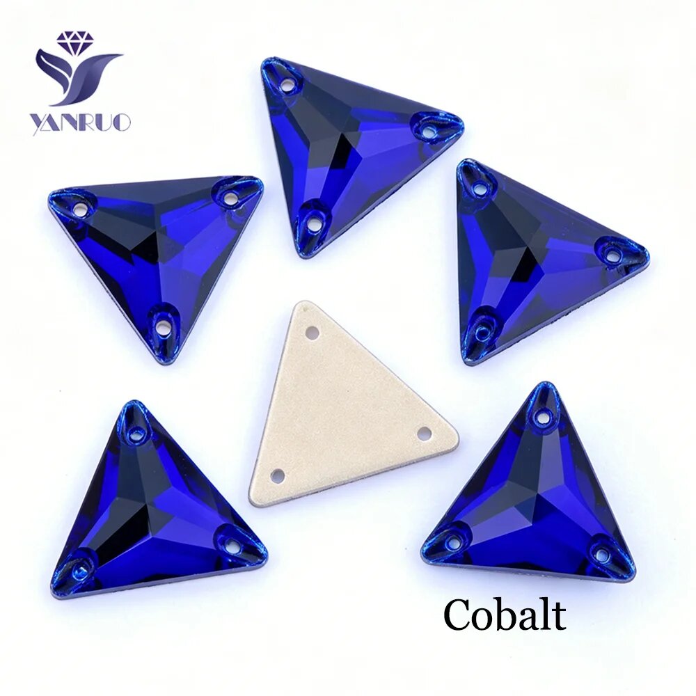 YANRUO Кольтово-синие стеклянные кристаллы для декора 22mm 8pcs