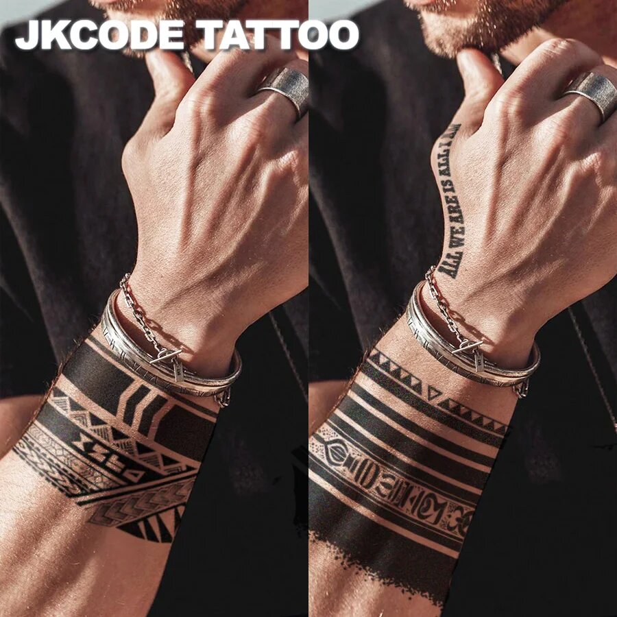 Временные татуировки JKCODE TATTOO геометрический стиль
