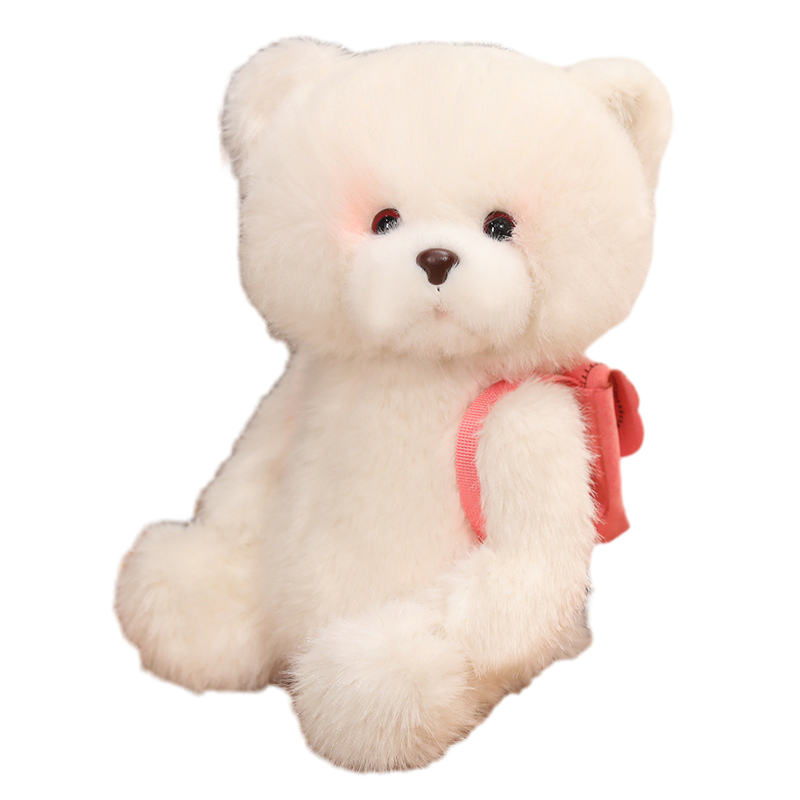 Плюшевый мишка унисекс XIONGJUN Backpack Teddy - White, 25CM EU