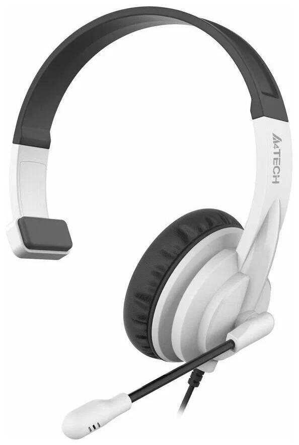 Стереонаушники A4Tech HS-11 бело-черные, 2м