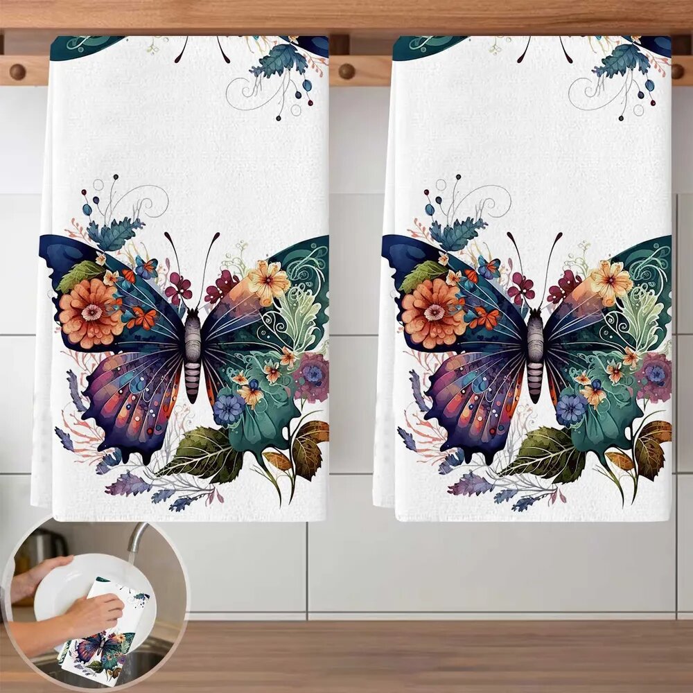 Полотенце кухонное кухонная тряпка, Велюровая фактура, 40x60, 2шт