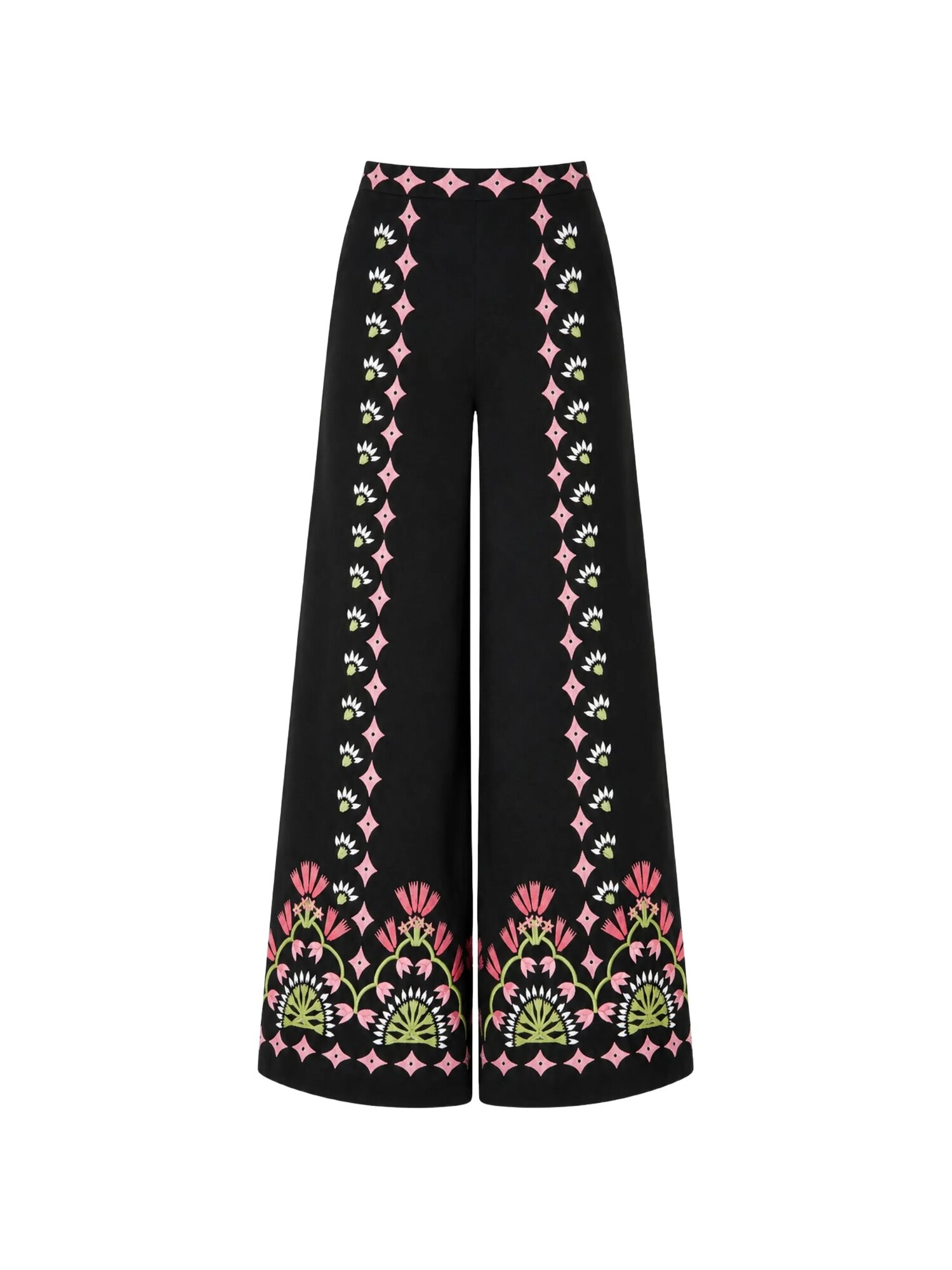 Брюки Rosalba embroidered palazzo pants