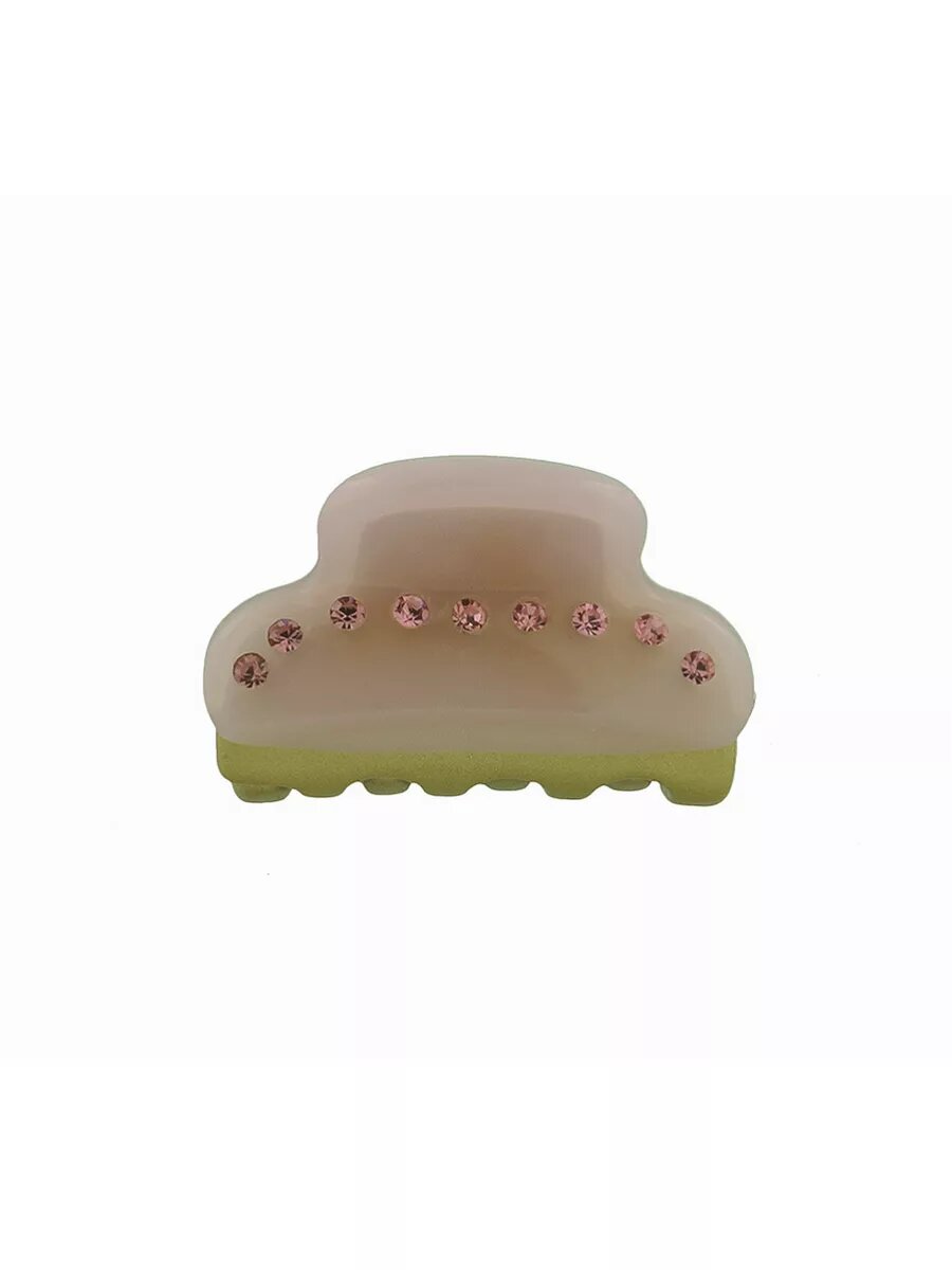 Зажим для волос "Magie Accessoires", французский, пластик, светло-сиреневый/золотистый — фото 1