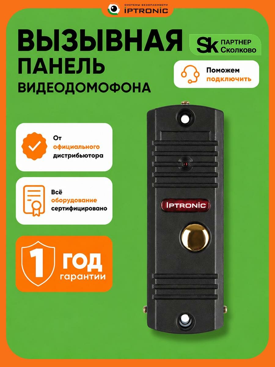 Вызывная панель видеодомофона IPTRONIC IPT-AOP CORVUS черная. уличная