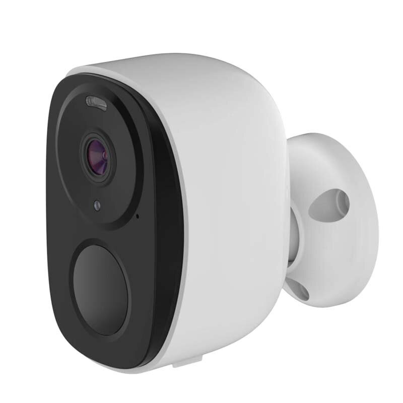 360° поворотная ночное видение HD беспроводная WiFi наружная умная камера с низким энергопотреблением - белый
