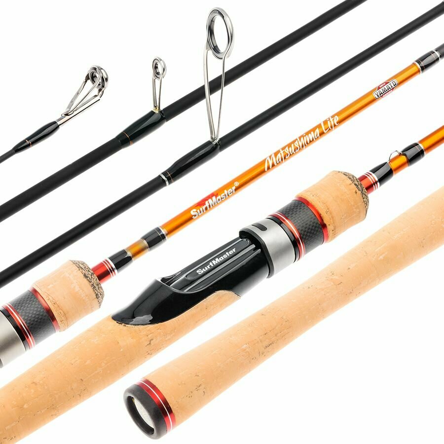 Спиннинг штекерный угольный 2 колена Surf Master YS5001 Yamato Series Matsushima Lite TX-20 (2-7) 1,95 м