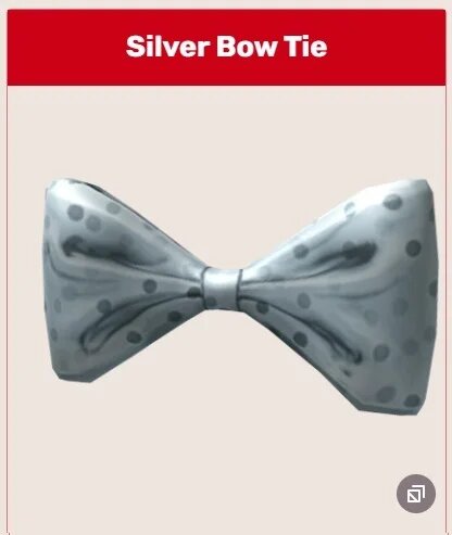 Код игрушки Seizes1: Белый меч-трость Серый, Silver Bow Tie