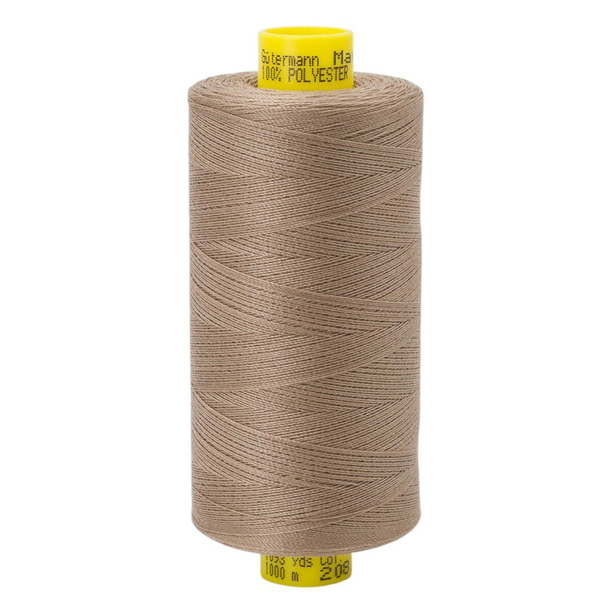Нитки Mara 120/1000 м универсальные, 100% полиэстер Gutermann 700207 (208 светлый трюфель), 10 шт