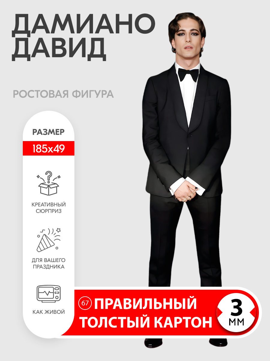 Аксессуар для фотосессий, Дамиано Давид (Maneskin) 2, ростовая фигура