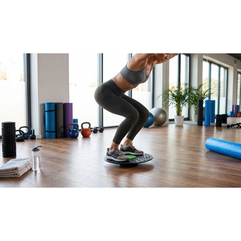 Многофункциональный зеленый коврик для йоги Balance, мягкий, нескользящий и износостойкий, с текстурированной поверхностью для улучшения баланса и координации