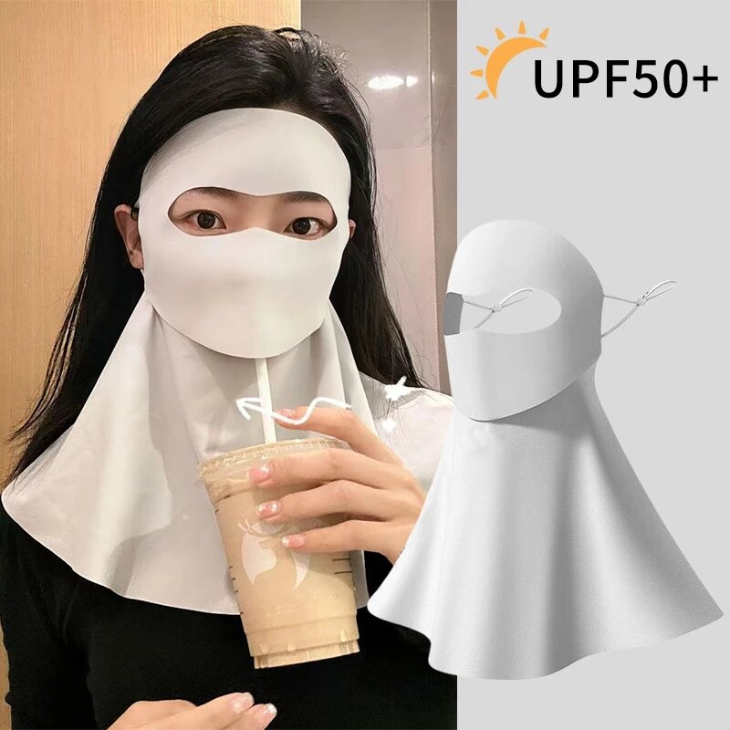 Белая солнцезащитная маска UPF50+ s7
