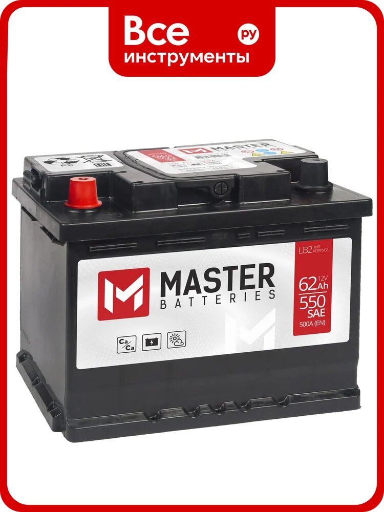 Аккумулятор MASTER BATTERIES 62Ah L+ MB621