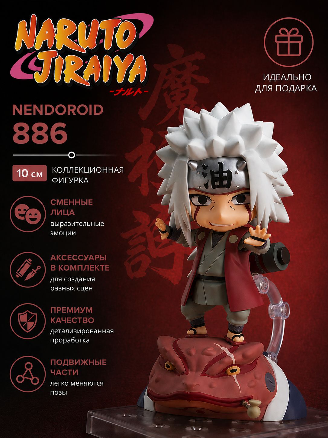 Фигурка Наруто Джирайя / Naruto Jiraiya / Toothless Нендороид 886