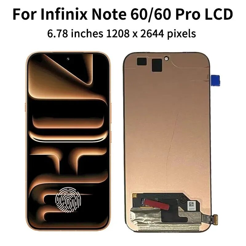 6,78-дюймовый AMOLED-дисплей для Infinix Note 60 Pro, X6878, Infinix Note 60, X6879, сенсорный экран, панель управления, комплектующие.