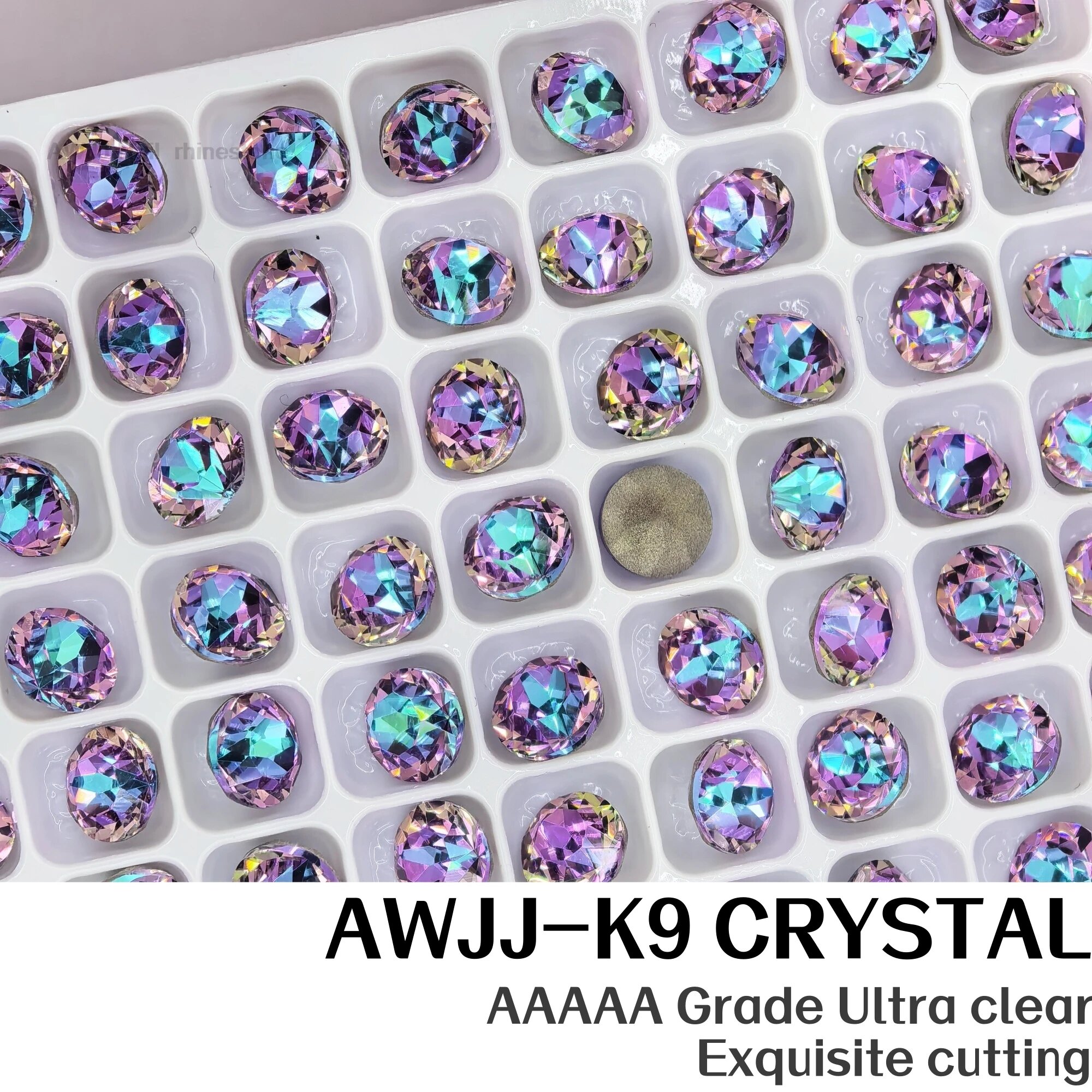 Хрустальные стразы K9 6 мм, 33 шт. 72pcs, El.Violet