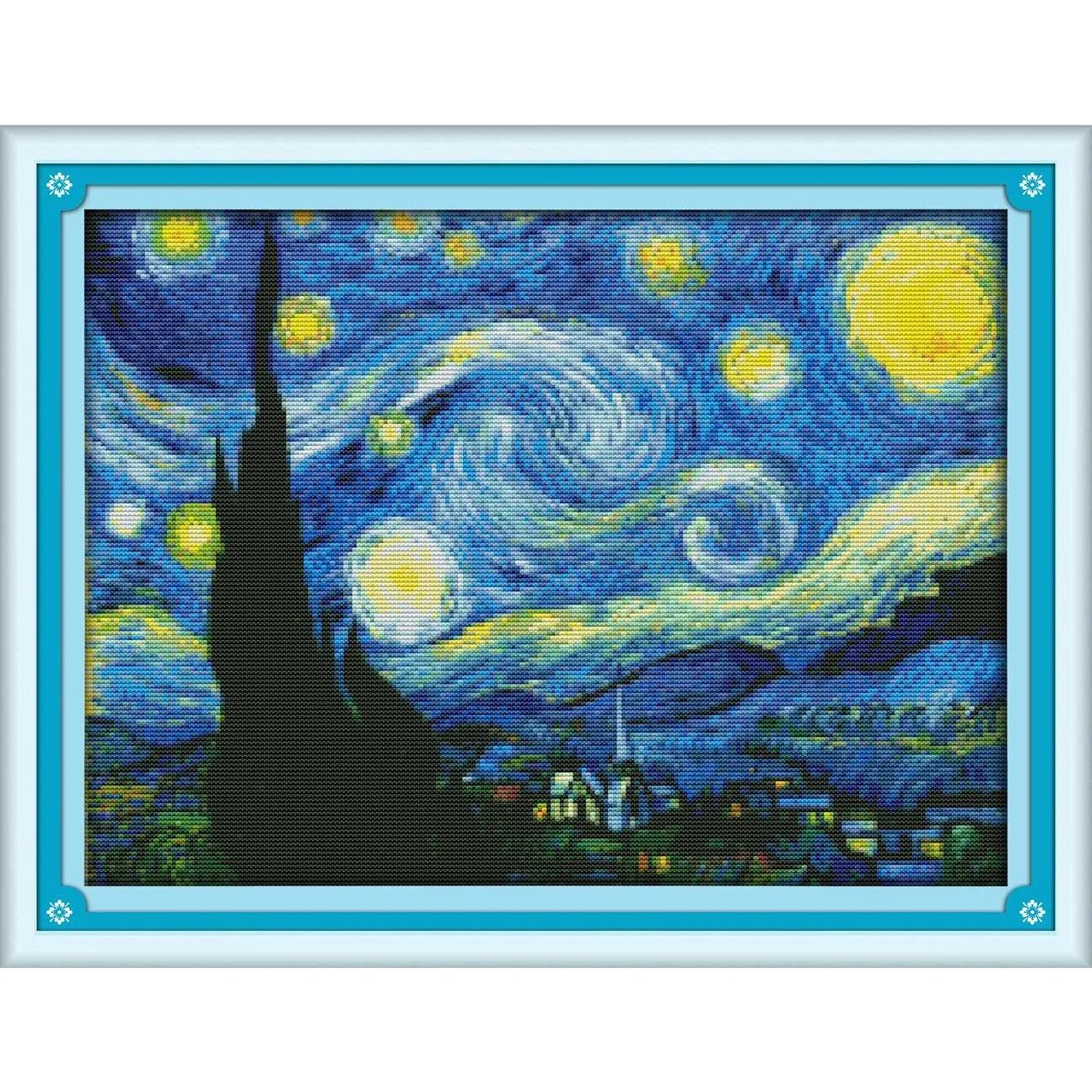 Набор для вышивания крестом «Звездная ночь» DREAMCREATE 14ct/11ct 11ct print canvas