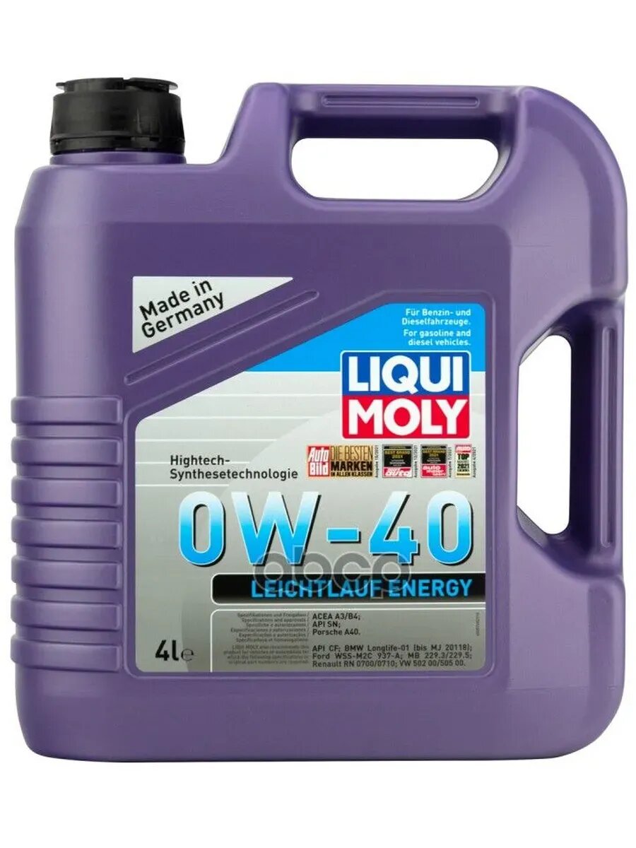 LIQUI MOLY 0W40 Liqui Moly 4Л Синтетика Leiсhtlauf Energy Sn