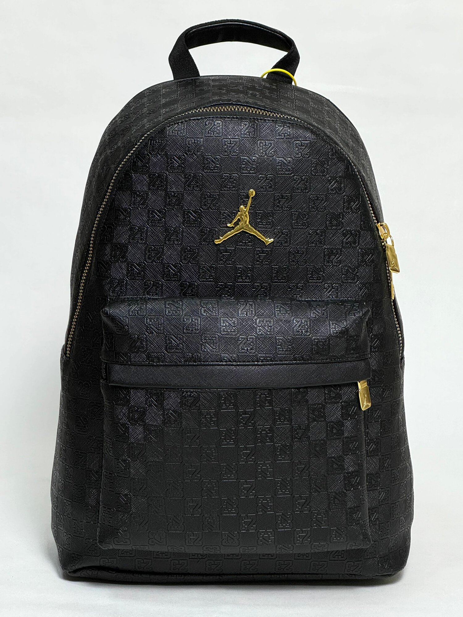 Рюкзак мужской Jord Monogram черный голд, городской, экокожа, 24 л, для ноутбука