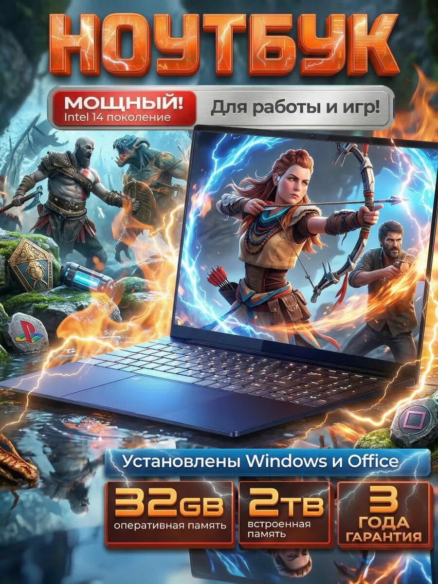 Ноутбук HiGH TECH R688 Intel H-Series RAM 32GB / SSD 2048GB