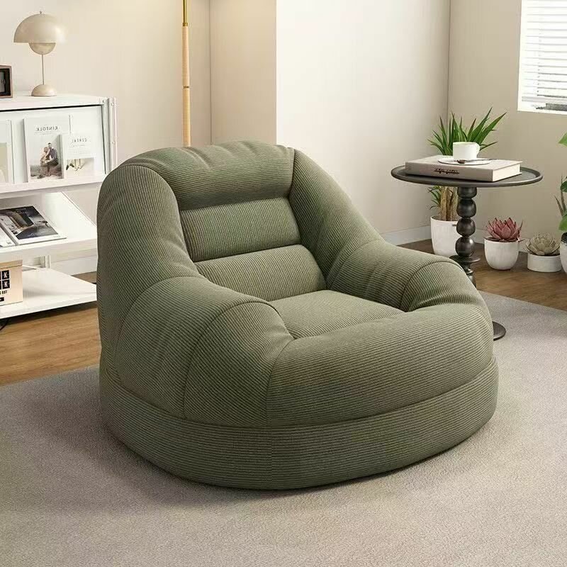 Бескаркасное кресло XL — превращается в лежанку за минуту, 190x85x65 см, зелёное, из нетканого волокна и ППУ, в дом