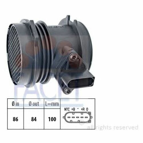 Датчик массового расхода воздуха Facet 101064 для Chrysler Crossfire; Mercedes C-CLASS CL203, S202, S203, W202, W203, CLK A209