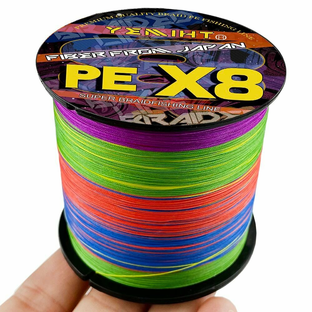Леска X8, 100 м, разноцветная,3.0