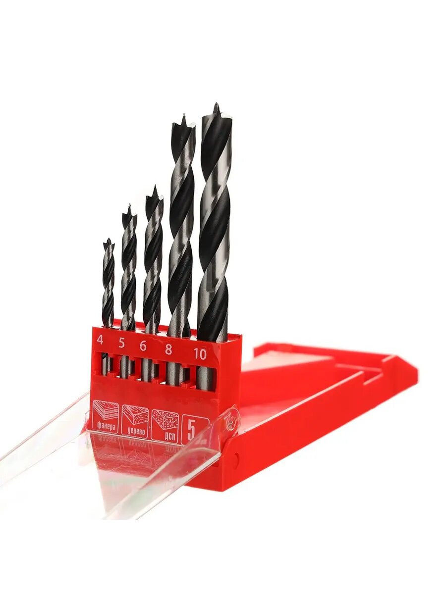 Набор сверл по дереву Matrix 4-10 мм 5 шт