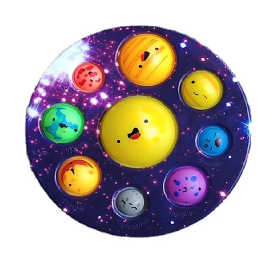 Eight Planets Simple Dimple Pop Fidget Sensory Toy 1PC