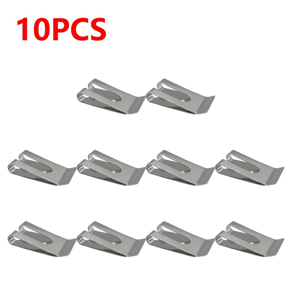 Металлические зажимы для ремня, Silver, 10 шт