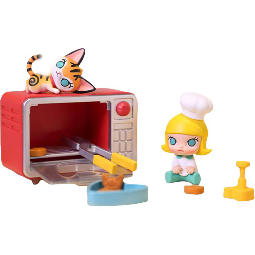 POP MART Молли Cooking Collection Милый Слепые коробки 1 слепой бокс Целая коробка 8 шт null