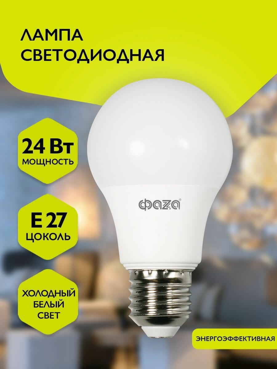 Лампочка светодиодная ФАZA FLL- A60 24w E27 5000K