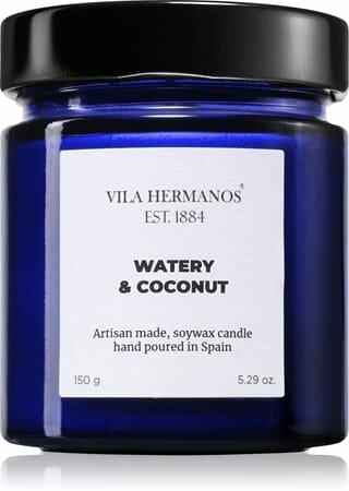 Свеча Vila Hermanos Apothecary Cobalt Blue Watery & Coconut, унисекс, 150 г, синий