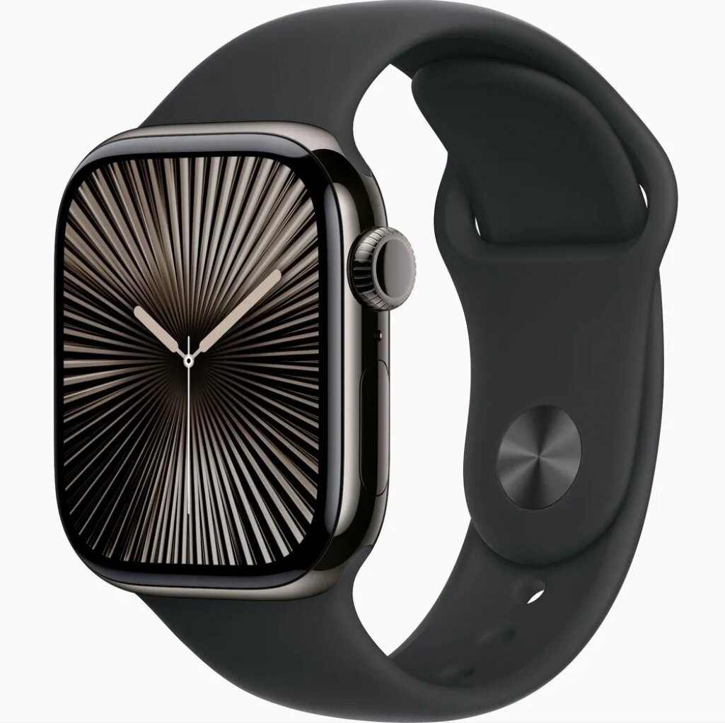 Часы Apple Watch Series 10 46mm Slate Titanium Case With Black Sport Band M/L