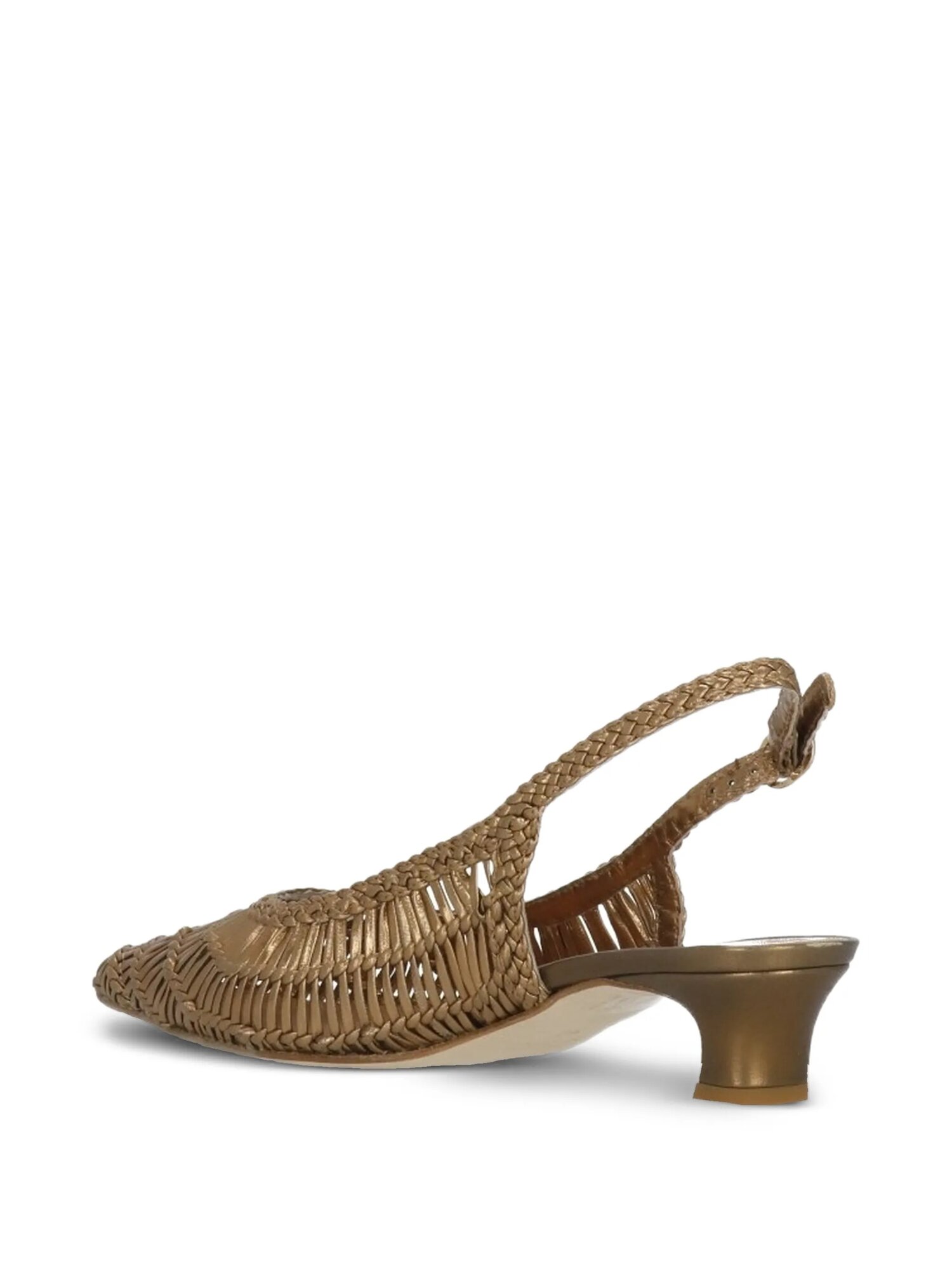 Туфли Julie Dee Woven metallic slingback pumps, размер 40, gold — фото 1