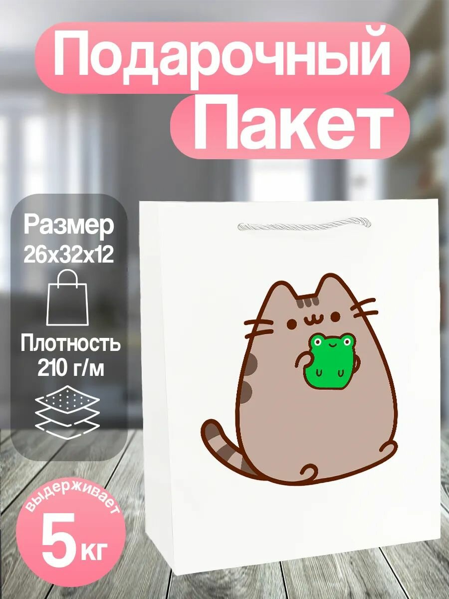 Пакет подарочный пушин кот