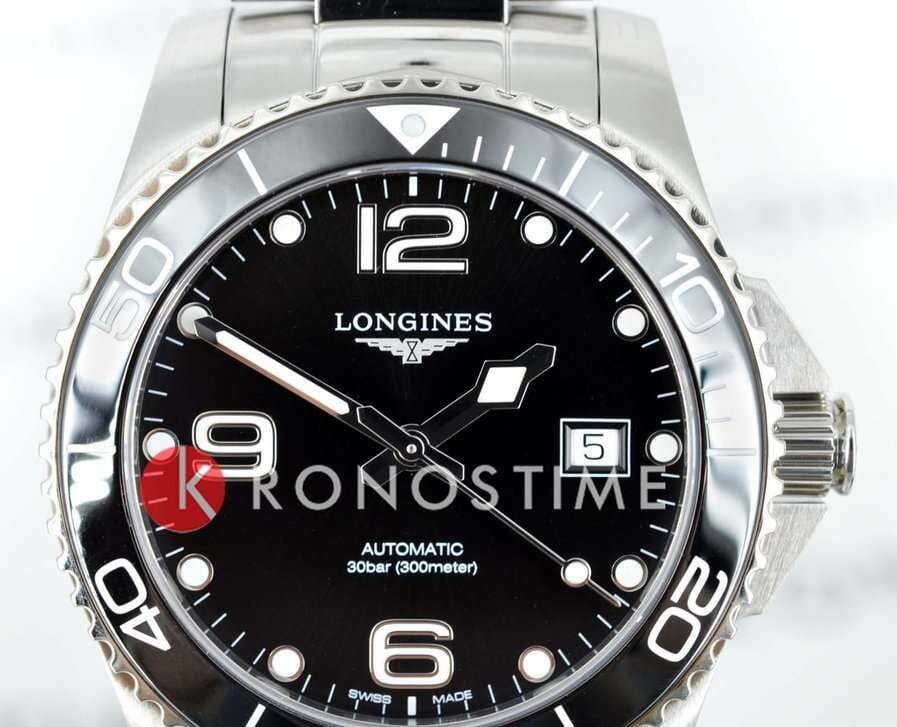 Наручные часы LONGINES, серебристый/черный — фото 1