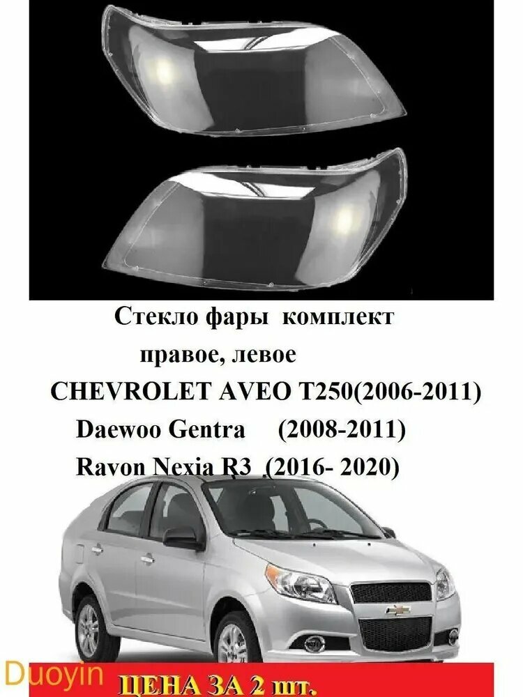 Юпитер Кожух фары, арт. CHEVROLET AVEO T250(2006-2011), 2 шт.